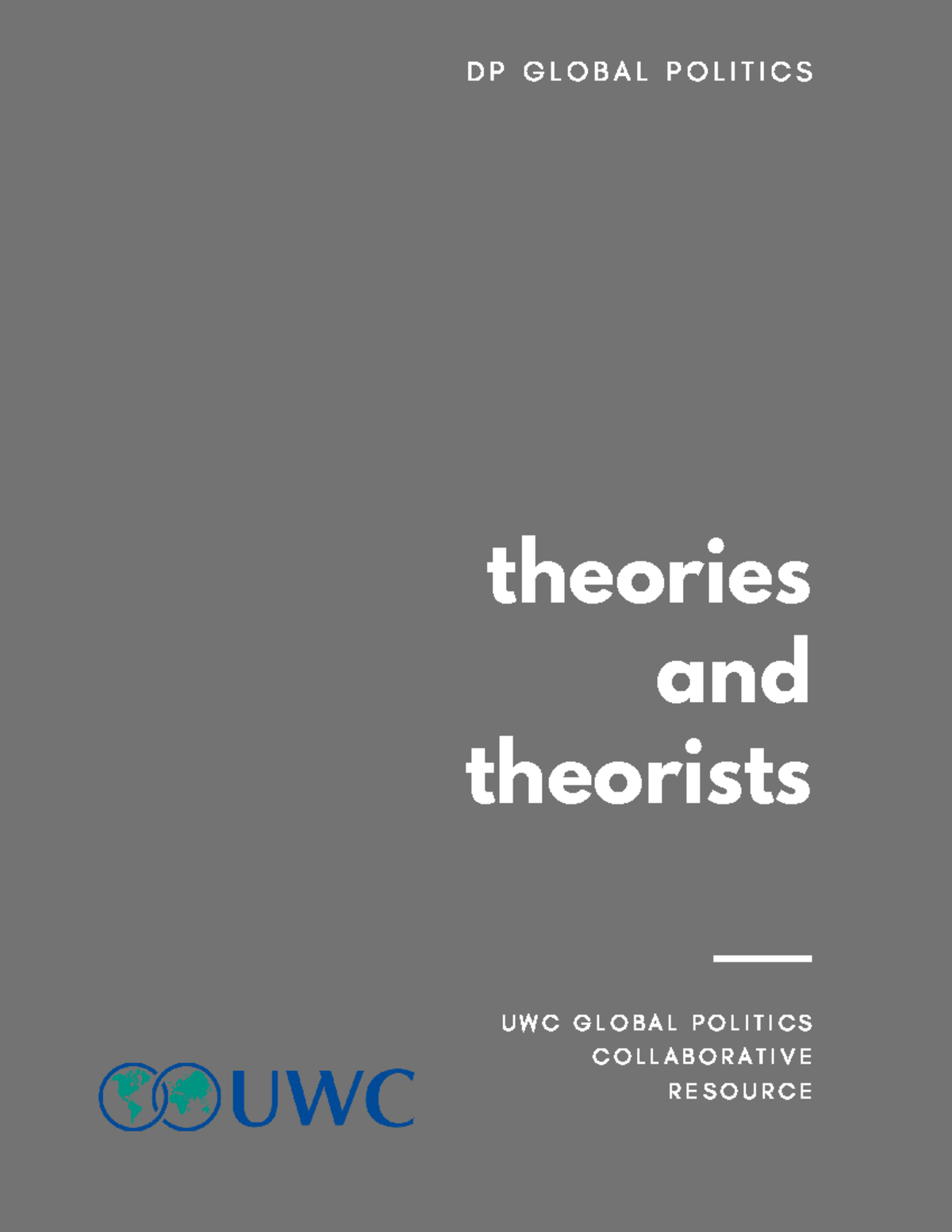Theories Glopol - dedo mas chiquo - theories and theorists U W C G L O ...