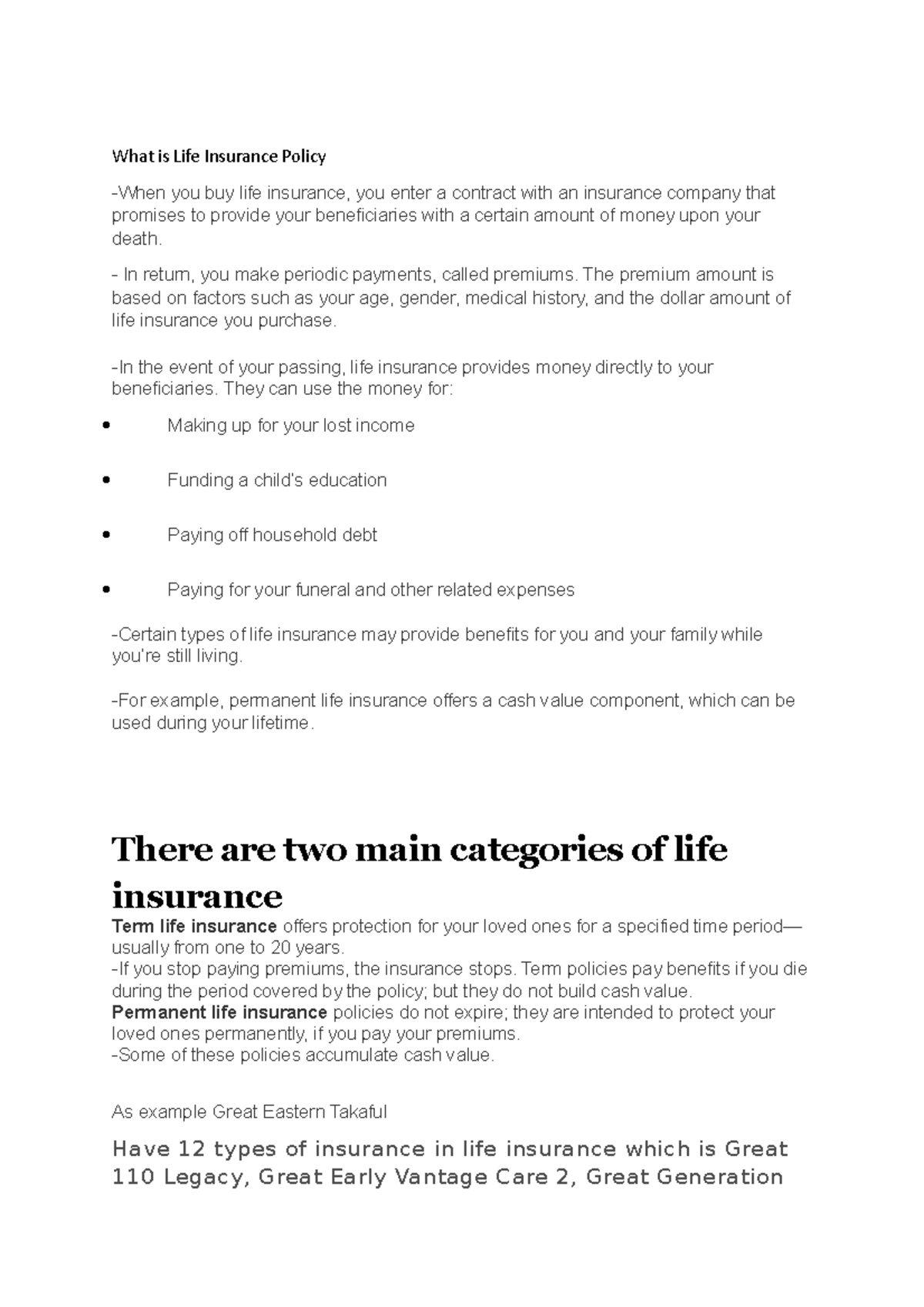 Introduction Presentation - What is Life Insurance Policy -When you buy ...