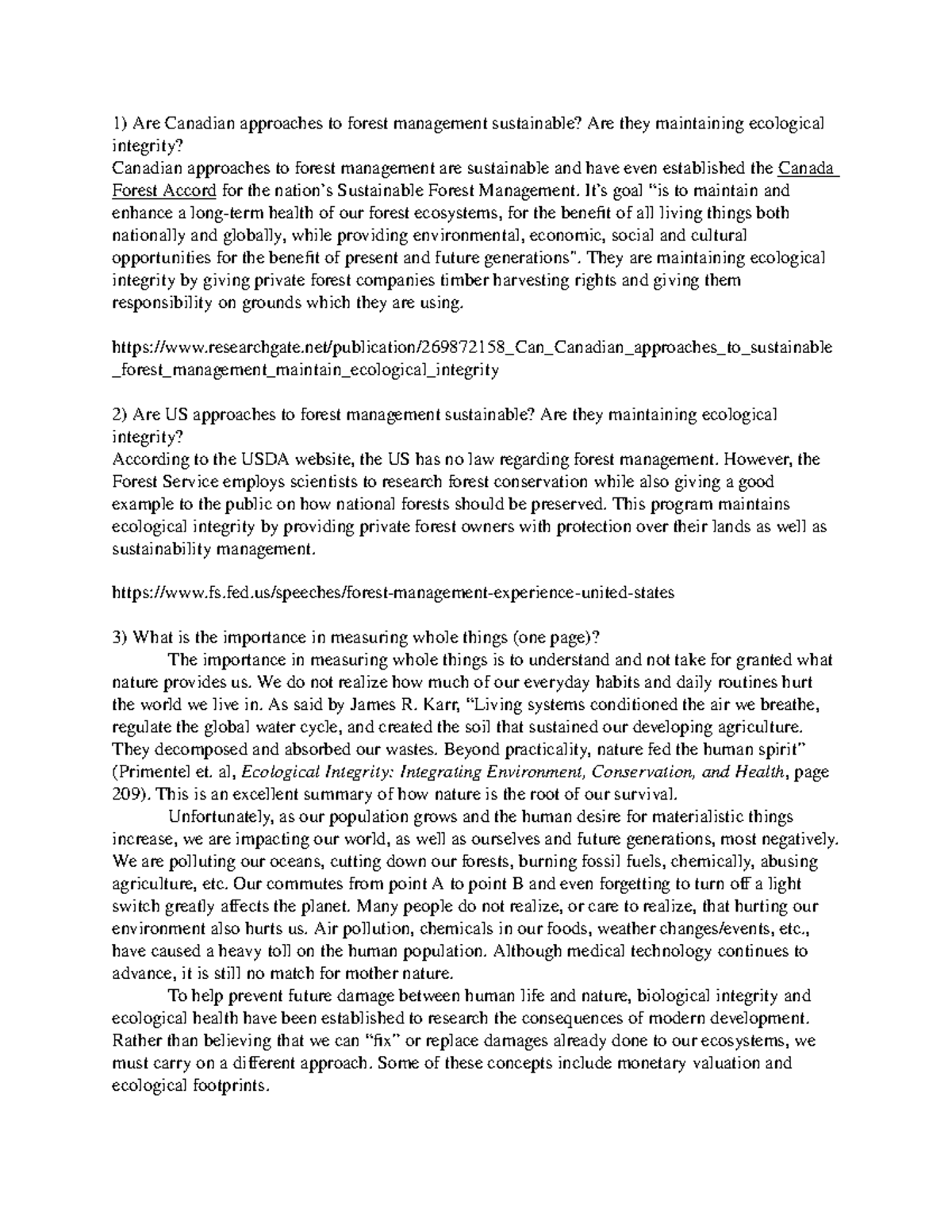 Prof. Todd Pesek / short essay #10 - Are Canadian approaches to forest ...