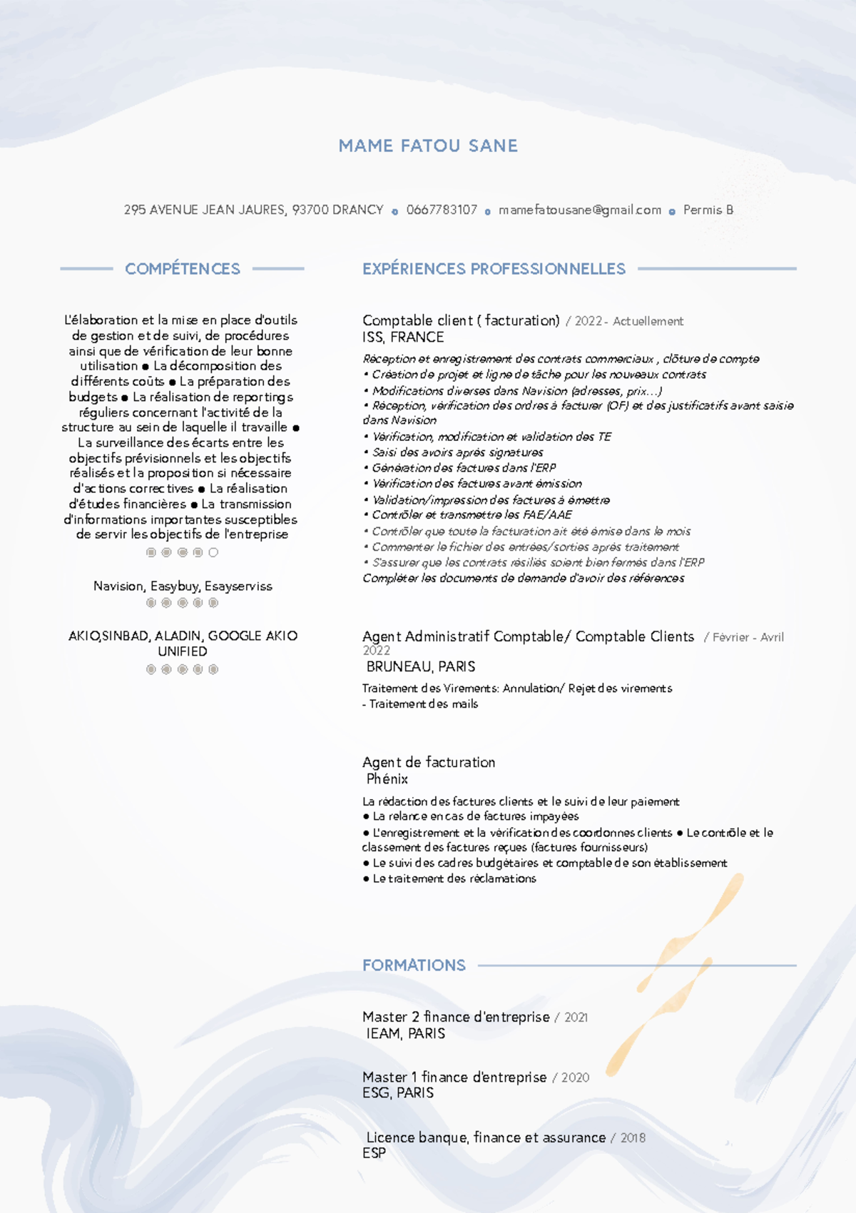 Cv-yymc LWNBpy BAE - NKNK - MAME FATOU SANE 295 AVENUE JEAN JAURES ...