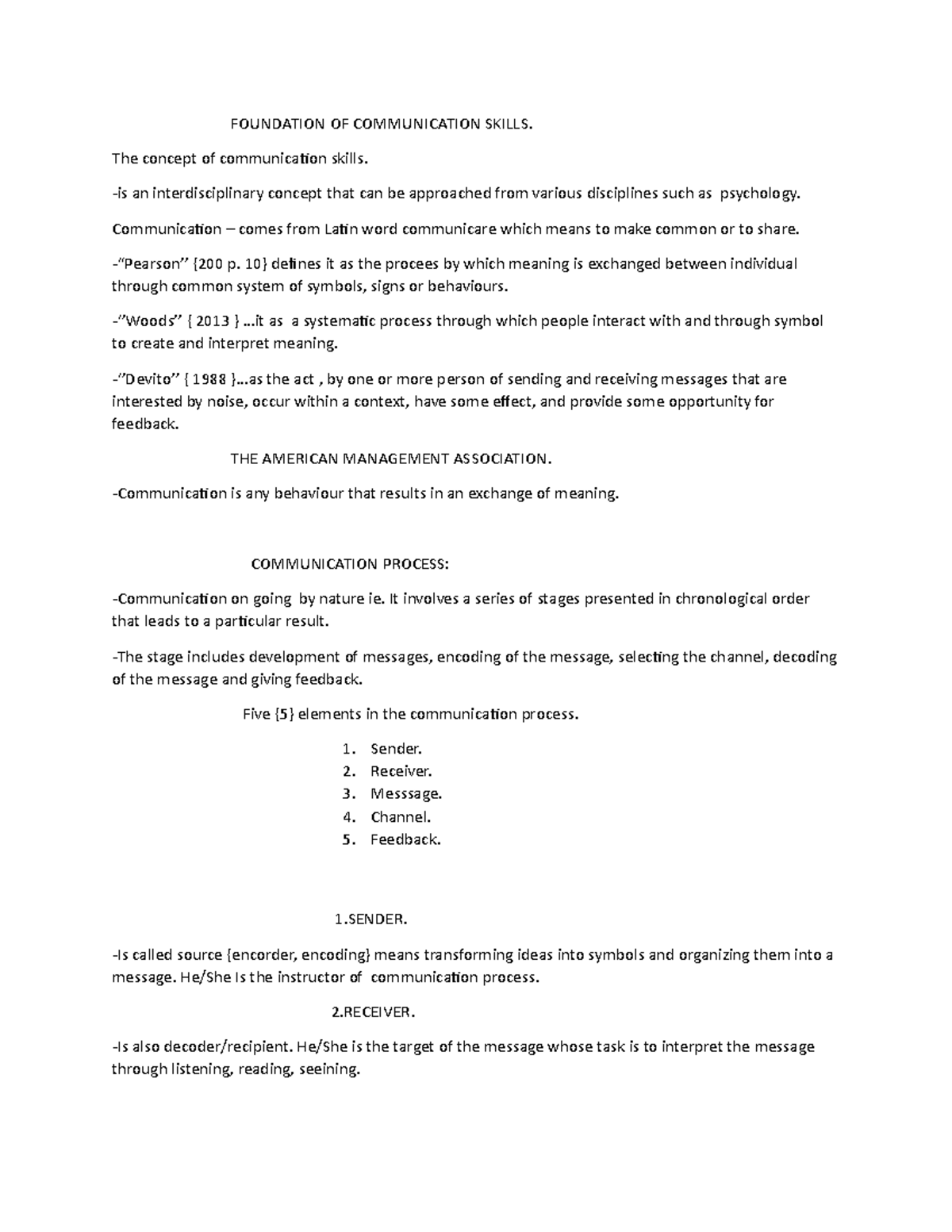 Foundation OF Communication Skills - FOUNDATION OF COMMUNICATION SKILLS ...