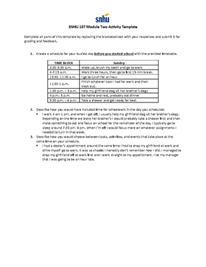 SNHU 107 Module Five Activity Template - SNHU 107 Module Five Activity ...