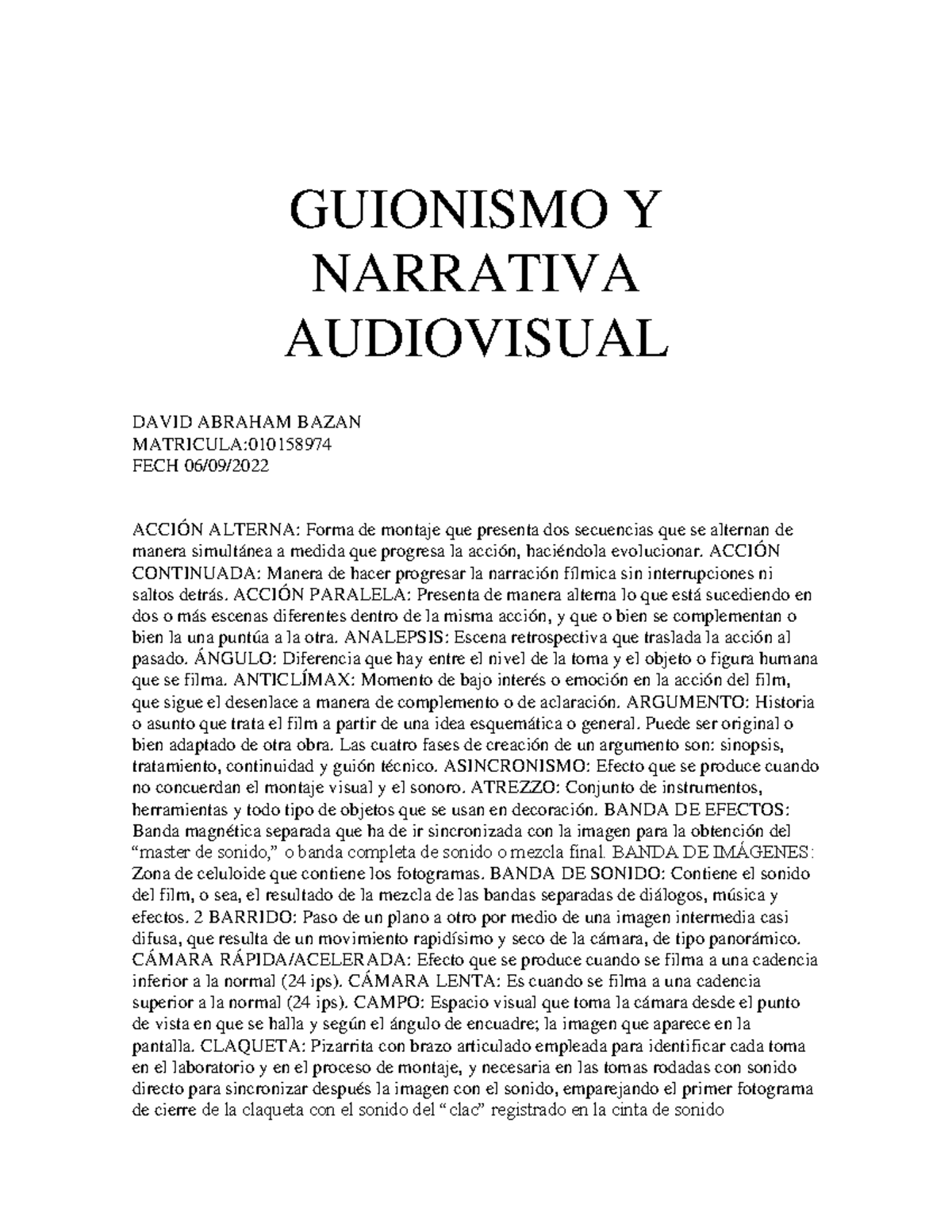 A# DBMO - apuntes - GUIONISMO Y NARRATIVA AUDIOVISUAL DAVID ABRAHAM ...