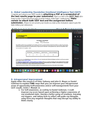 D082 Task 1 - anonymous - B. Intrapersonal Improvement 1. My self ...