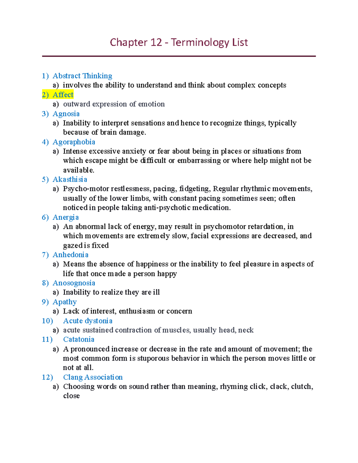Ch 12 - Term List - Lecture notes - term list - Chapter 12 ...