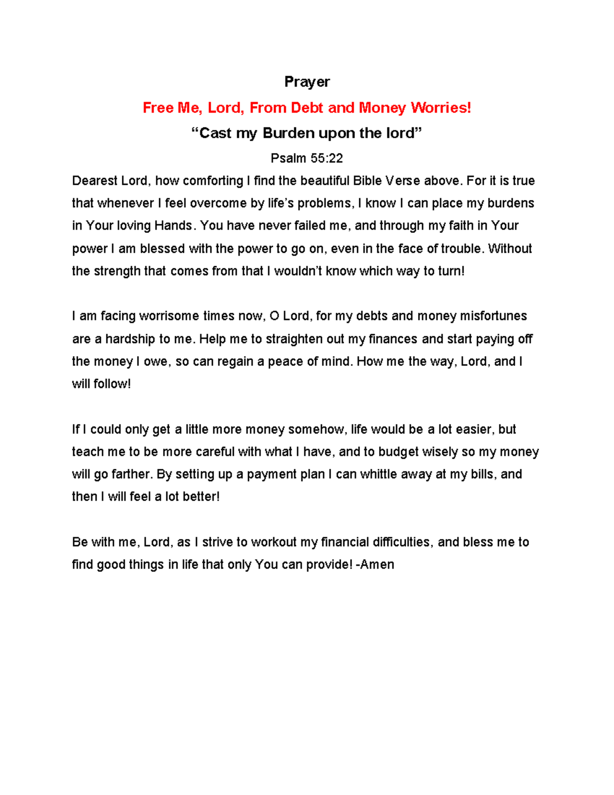 Momo s paryer 1 - dfiohbgjeriphgiperhperhj - Prayer Free Me, Lord, From ...