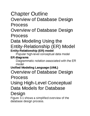 Chapter 14 - Introduction In a relational model, Each relation schema ...