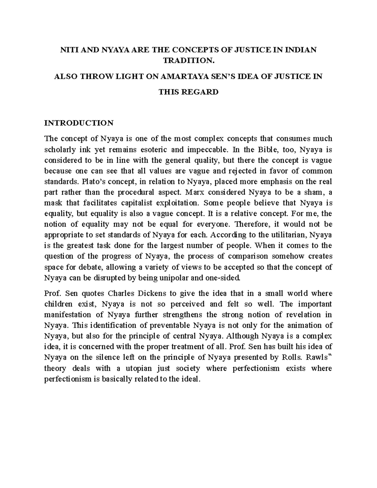 NITI AND Nyaya ARE THE Concepts OF Justice IN Indian Tradition - NITI AND NYAYA ARE THE CONCEPTS ...