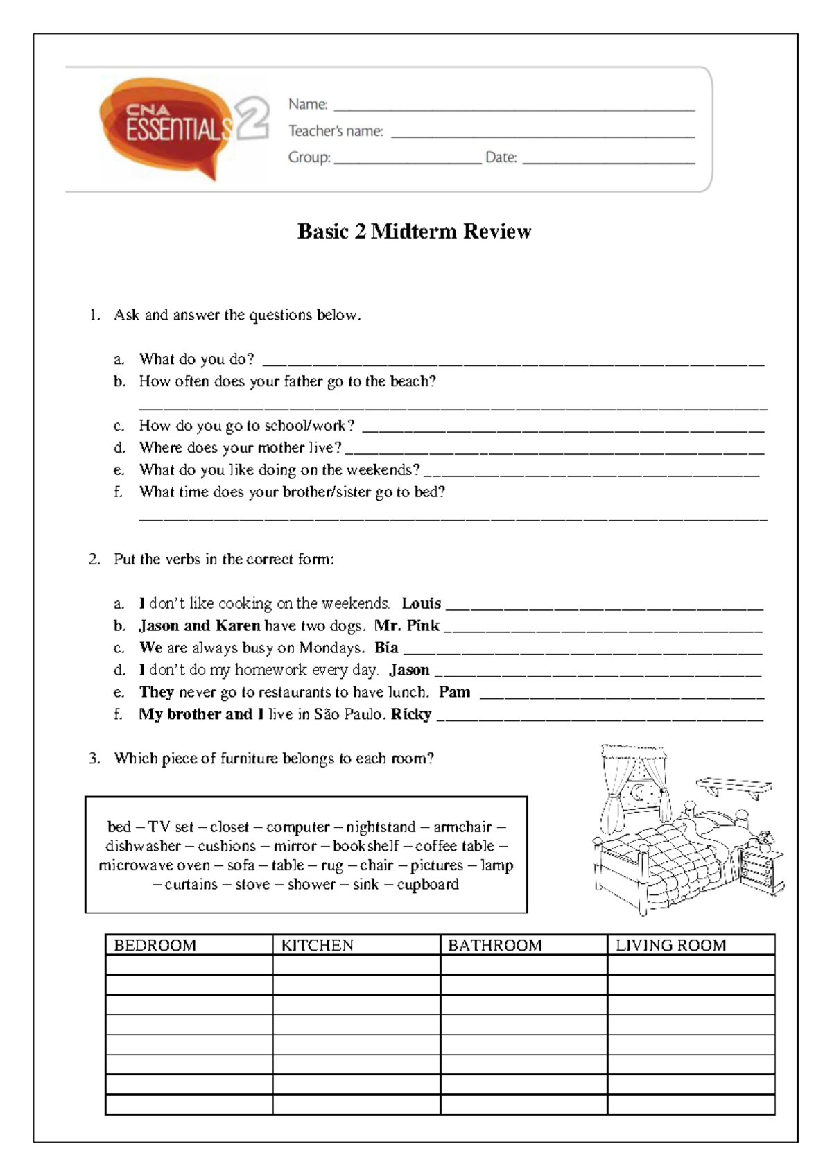Review - Midterm Test Basic 2 - Basic 2 Midterm Review Ask and answer ...