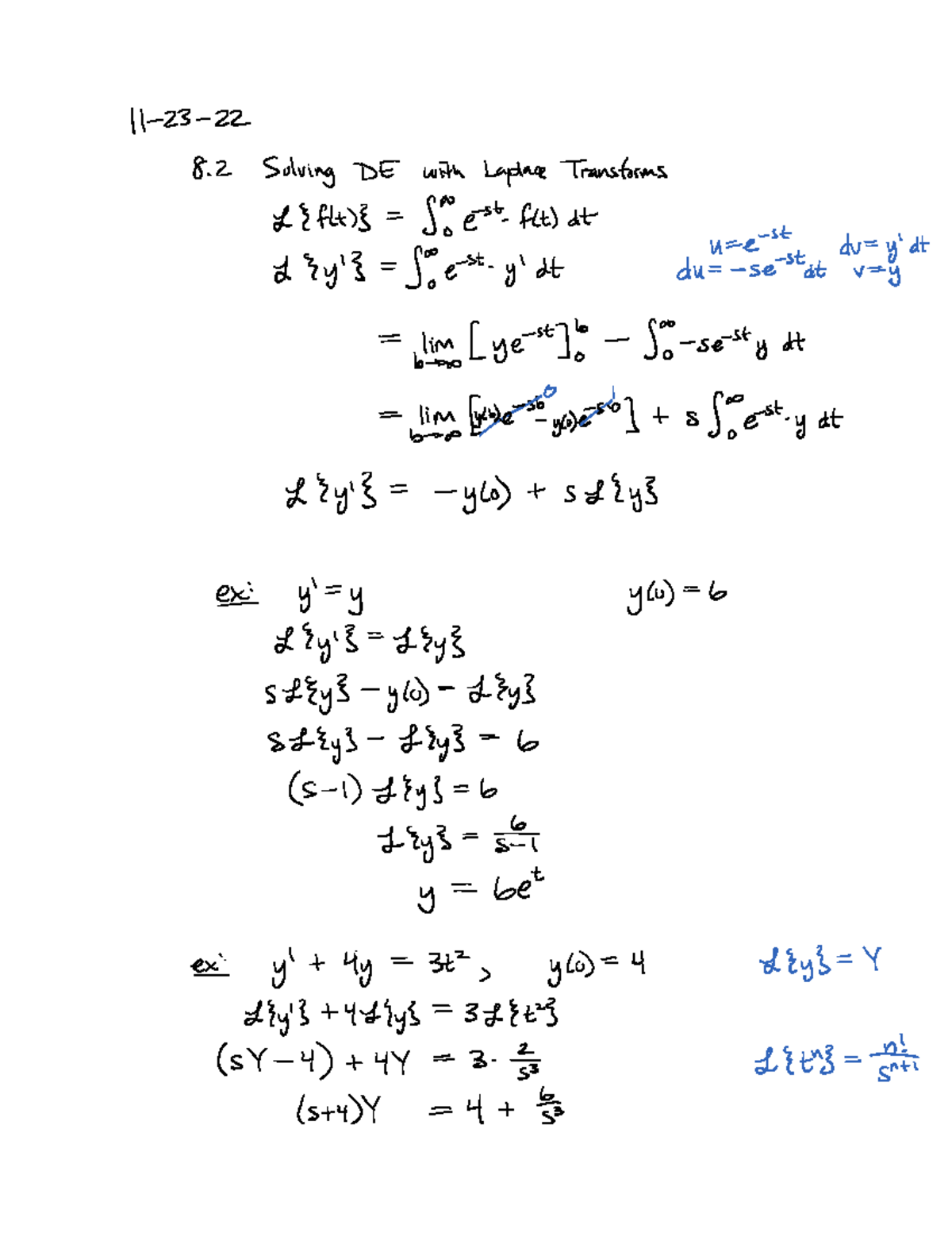 Class 26 MAT 2330 - lecture notes covering unit three of the course ...