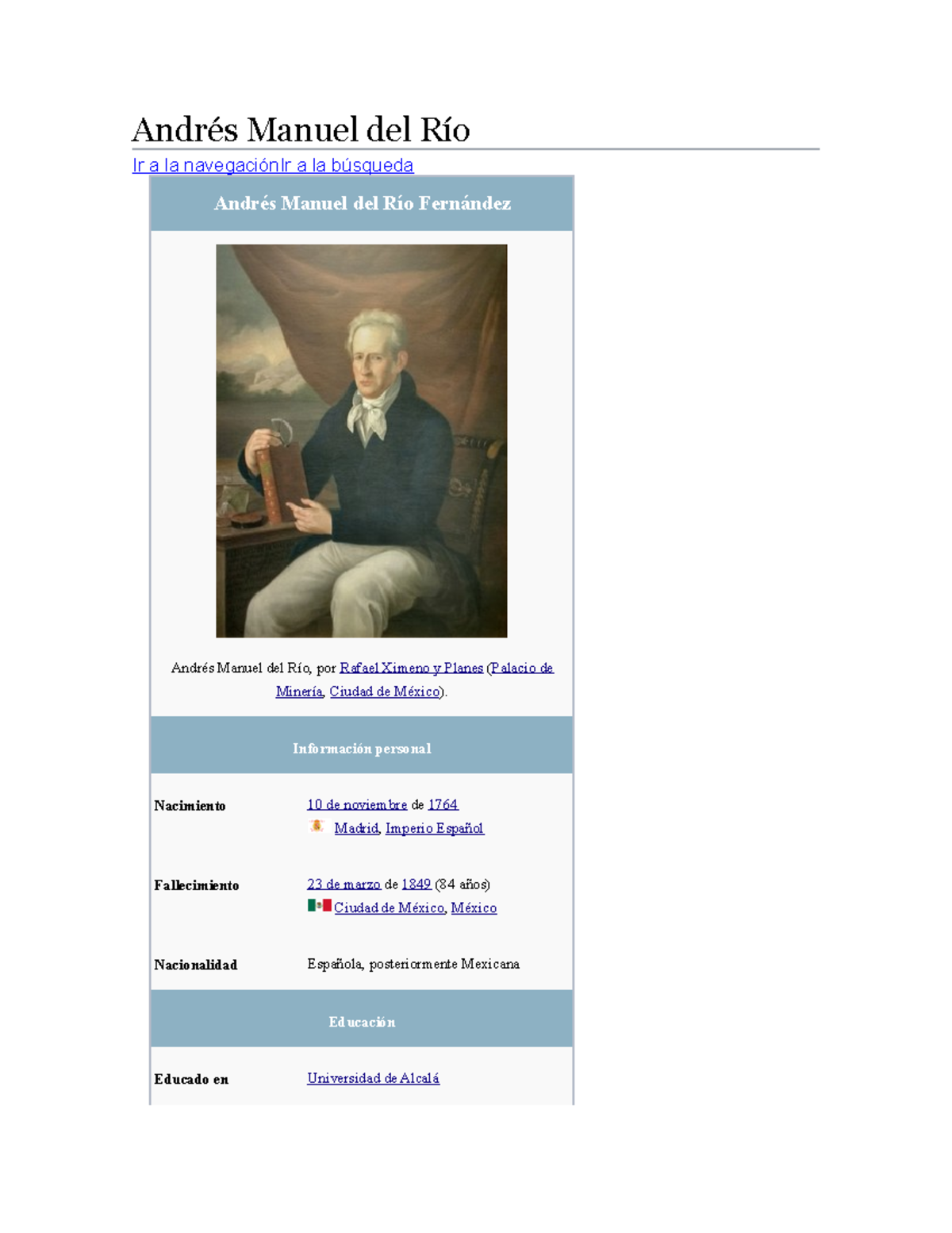 Andrés Manuel del Río - México contemporáneo - TecMilenio - Studocu