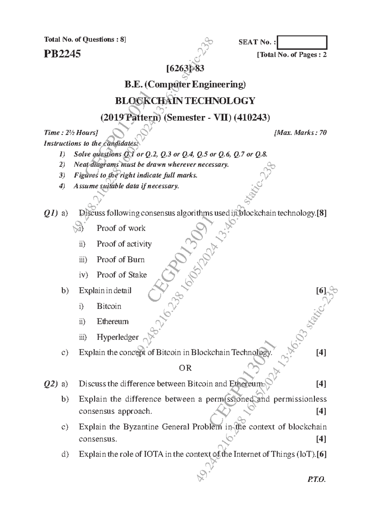 May Jun 2024 PYQ - Total No. of Questions : 8] [6263]- B. (Computer Engineering) BLOCKCHAIN ...