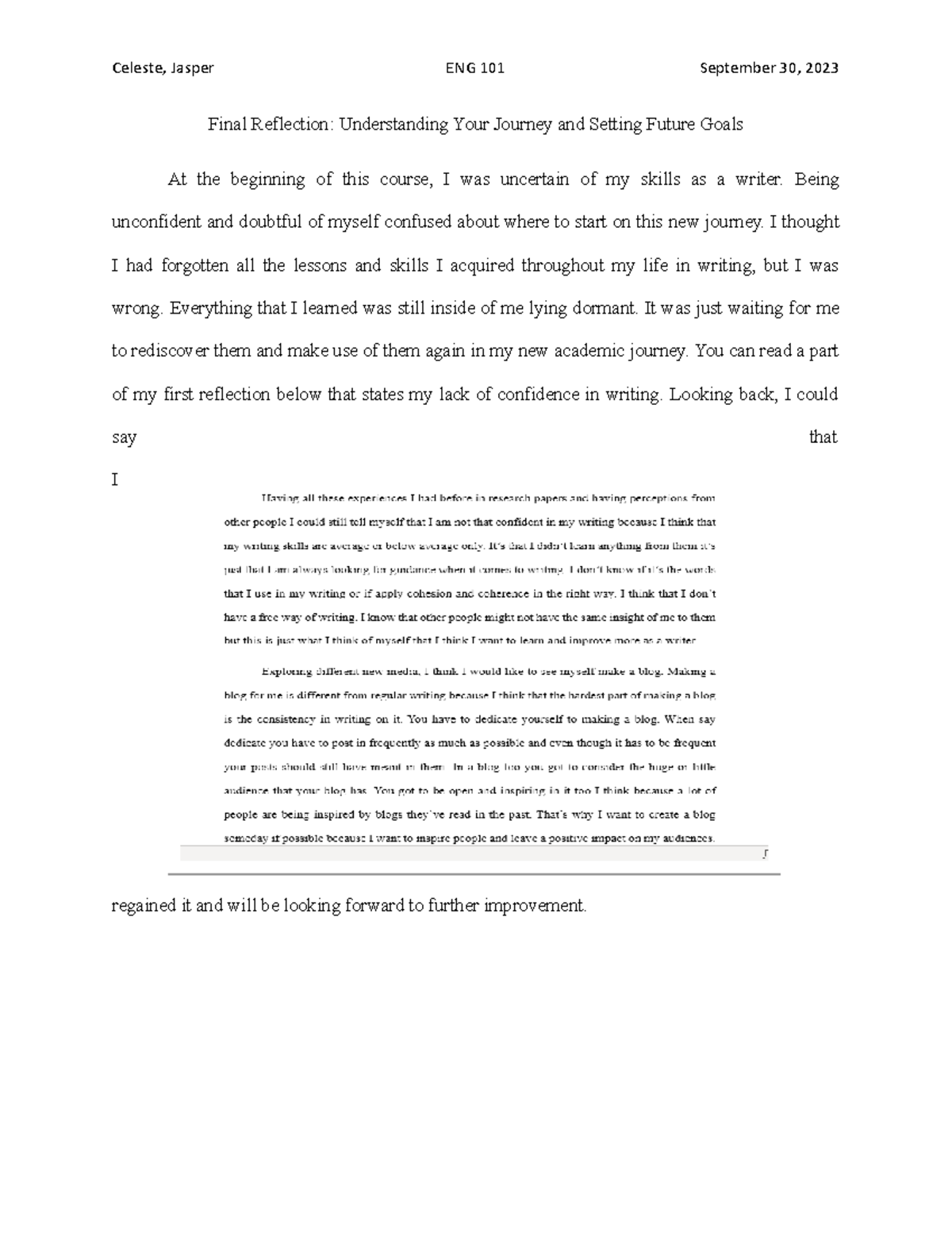 Module 8-Final Reflection-Understanding Your Journey and Setting Future ...