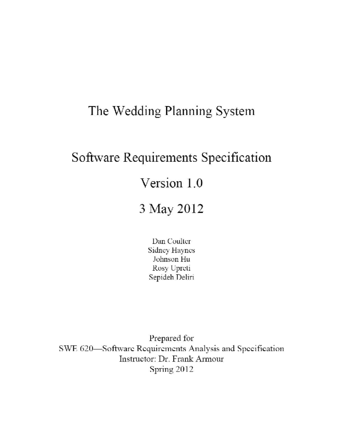 Wedding Planner - Object Oriented Programming - Studocu