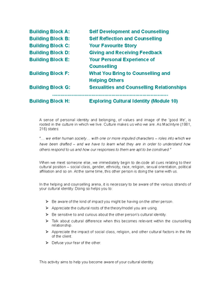 COU3102 Self Development 2 Module 2 - MODULE 2 COU ON & OFF CAMPUS SELF ...