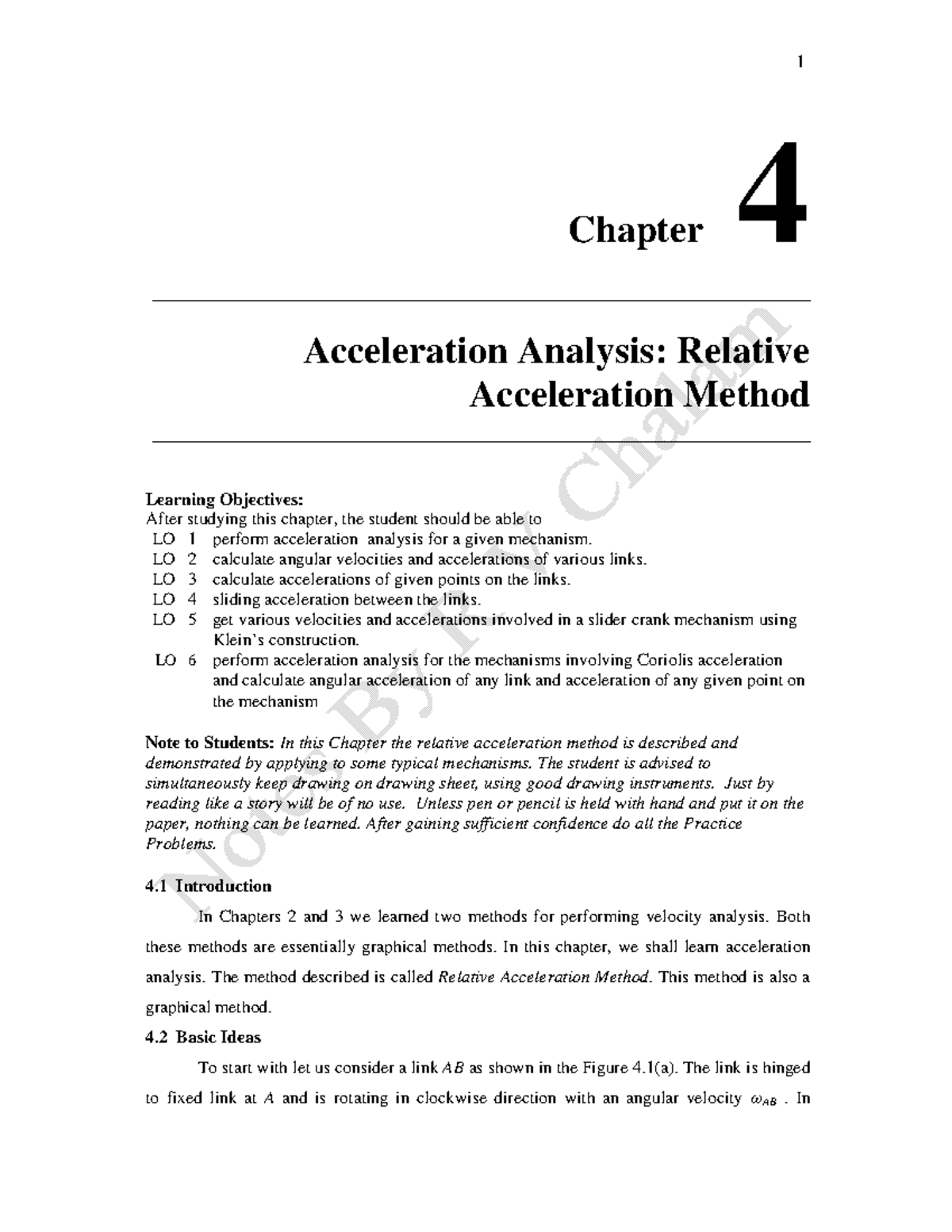 Chapter 4 Relative Acceleration Method - Chapter 4 - Studocu