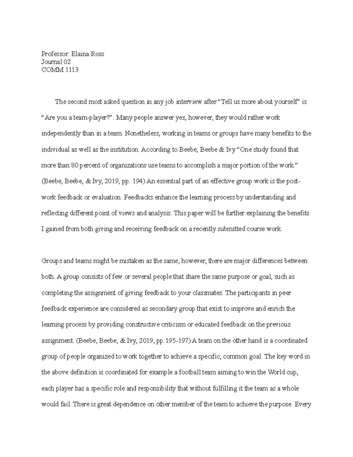 Journal 2 - job interview, major questions you will asked in a job ...