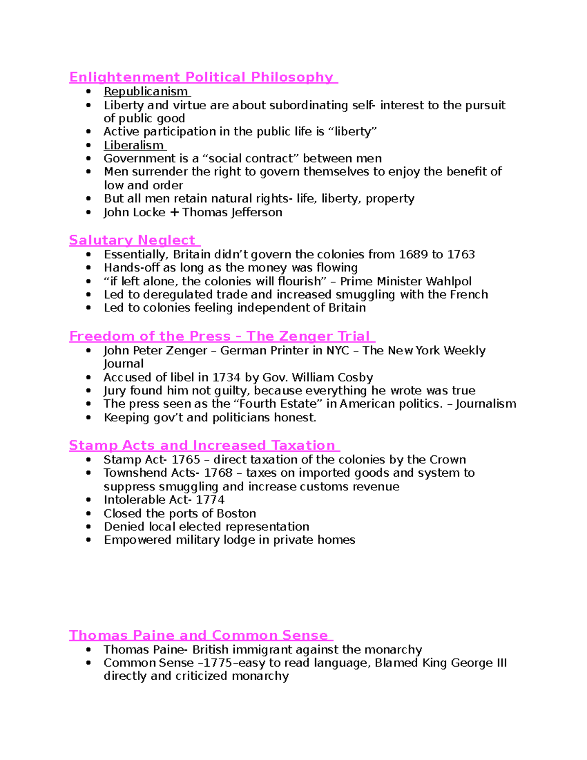 History 101 Lectures - Enlightenment Political Philosophy Republicanism ...