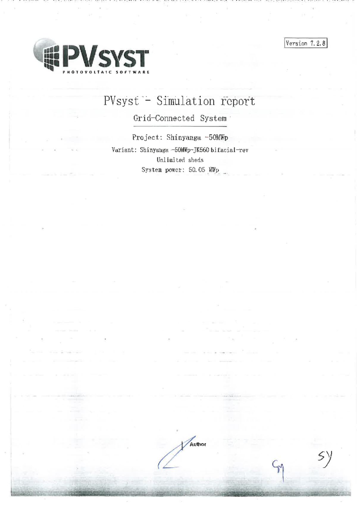 Shinyanga PVsys simulation - Version 7.2 PVSYST HOTOVOLTAIO SOFTWARE ...