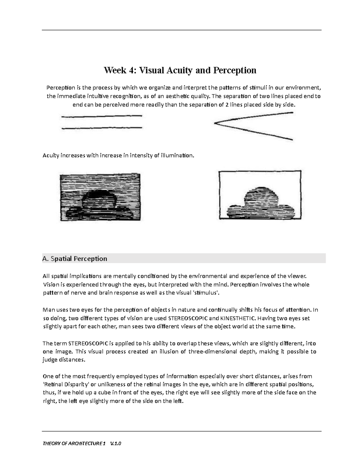 BS ARCH TOA1 WEEK 4 AY 2020 21 - Week 4: Visual Acuity and Perception ...