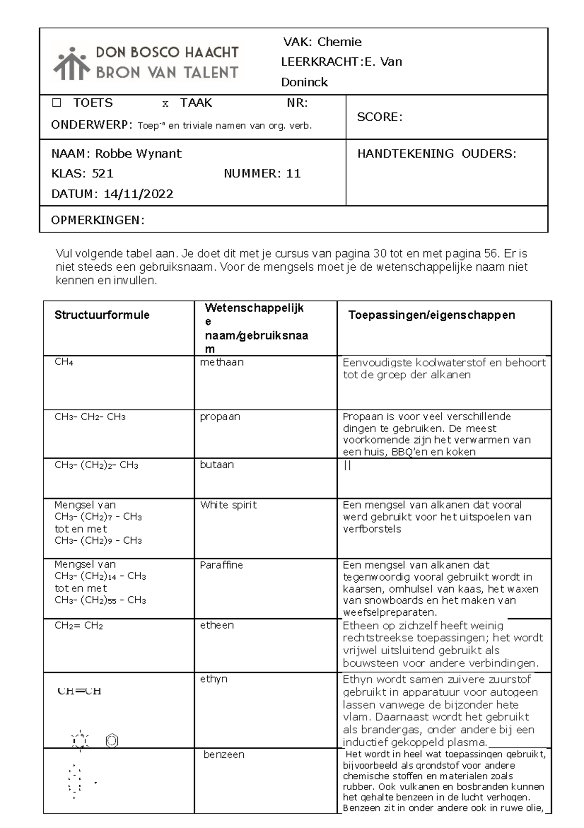 Toepassingen en triviale namen van organische verbindingen 2020 - VAK ...