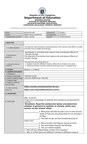 DLL PR2 Q1 W1 - Realistic Daily Lesson Log in Practical Research 2 Week ...