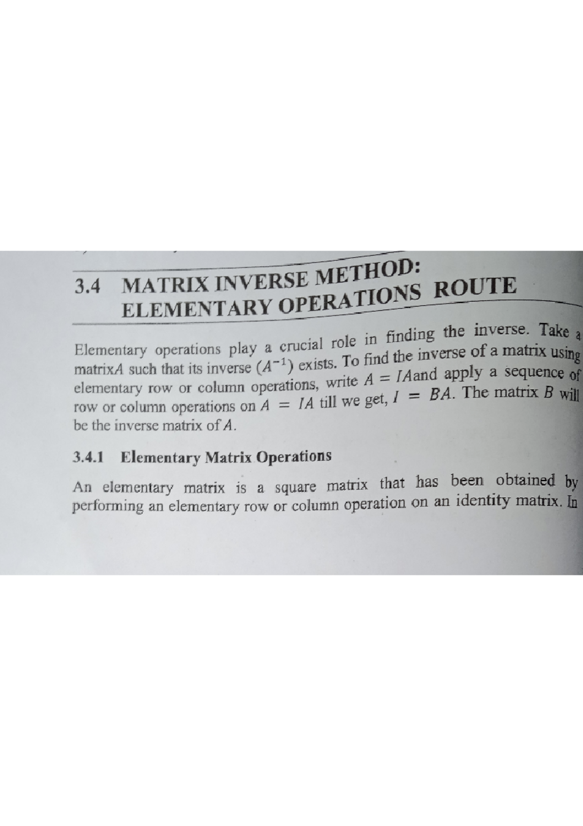 Inverse matrix method 2 - B.Sc.Mathematics - Studocu