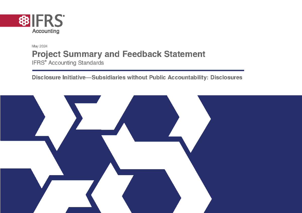 IFRS 19 Project Summary 1715330526 - Disclosure Initiative—Subsidiaries ...