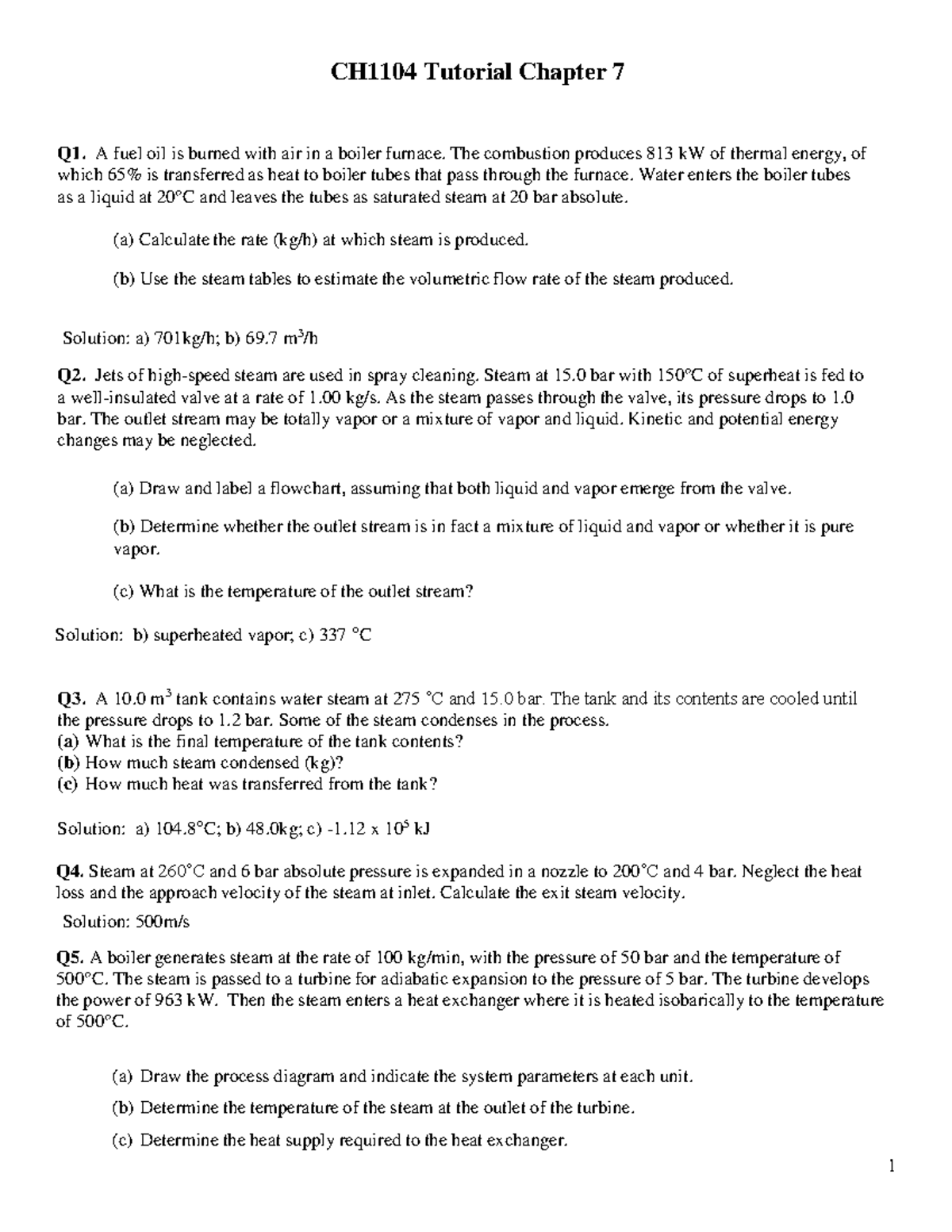 AMOGUSSUSIBAKAKUKUJIAO - 1 CH1104 Tutorial Chapter 7 Q1. A fuel oil is burned with air in a ...