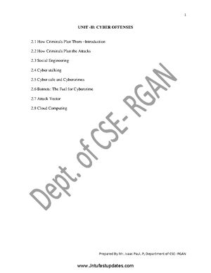 Cyber Security Notes - CYBER SECURITY [R18A0521] LECTURE NOTES B III ...