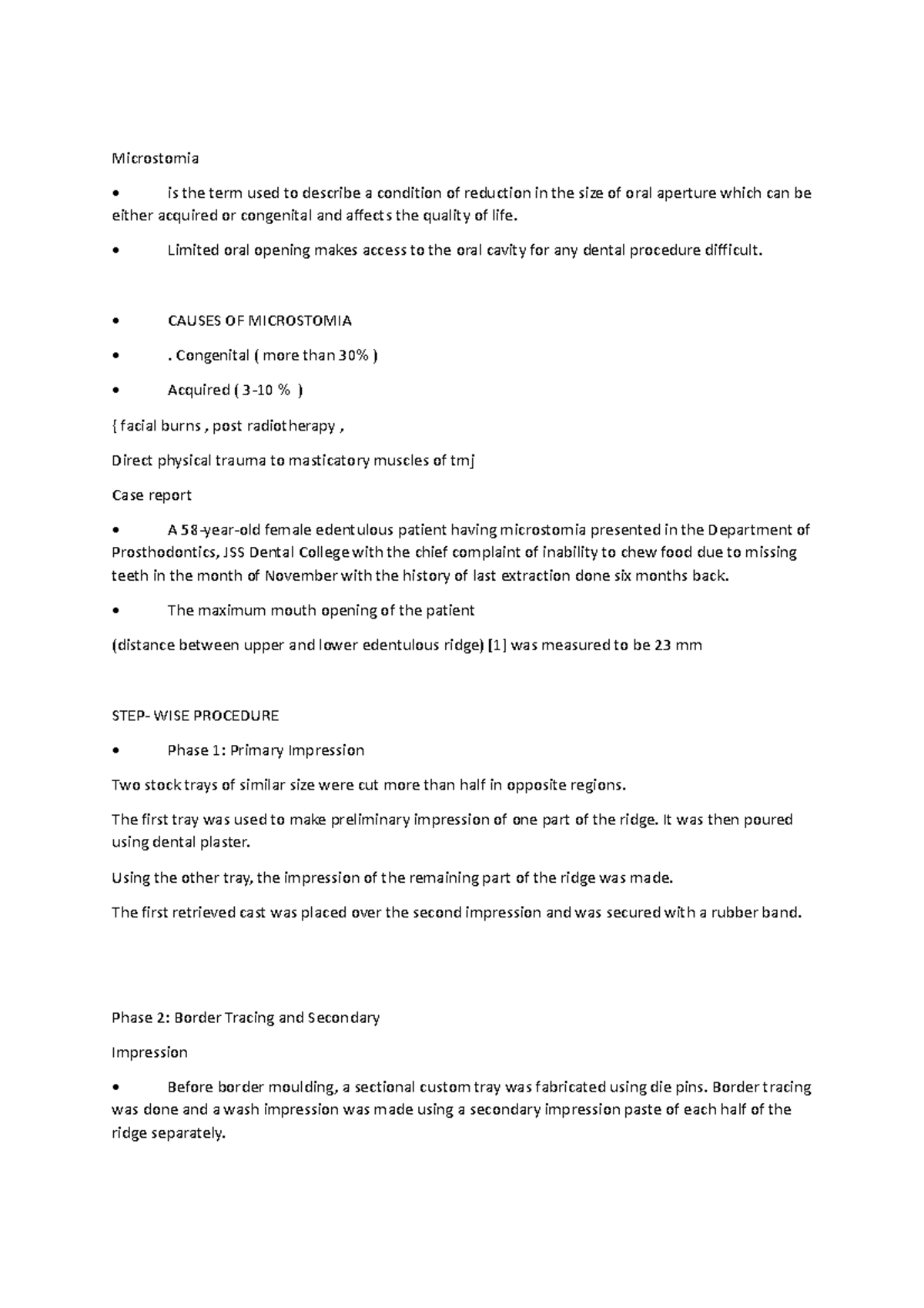 Microstomia - Microstomia is the term used to describe a condition of ...