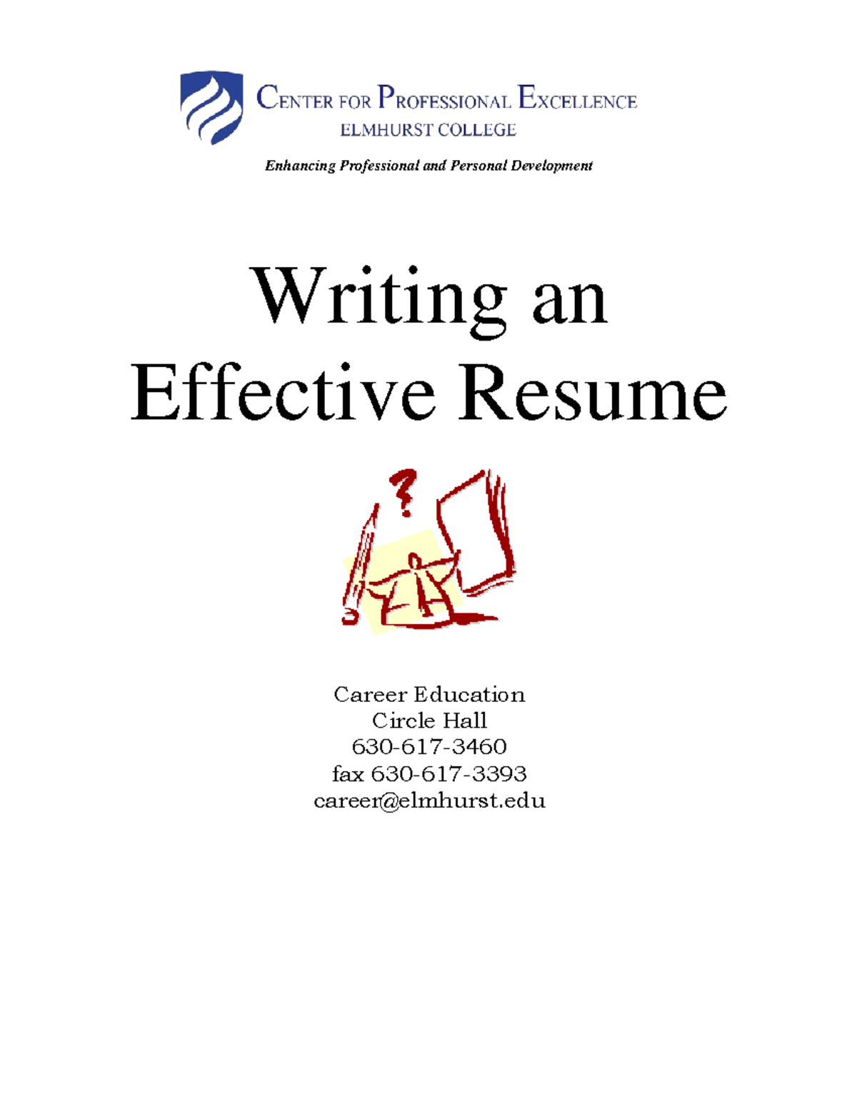 Resume notes - Enhancing Professional and Personal Development Writing ...