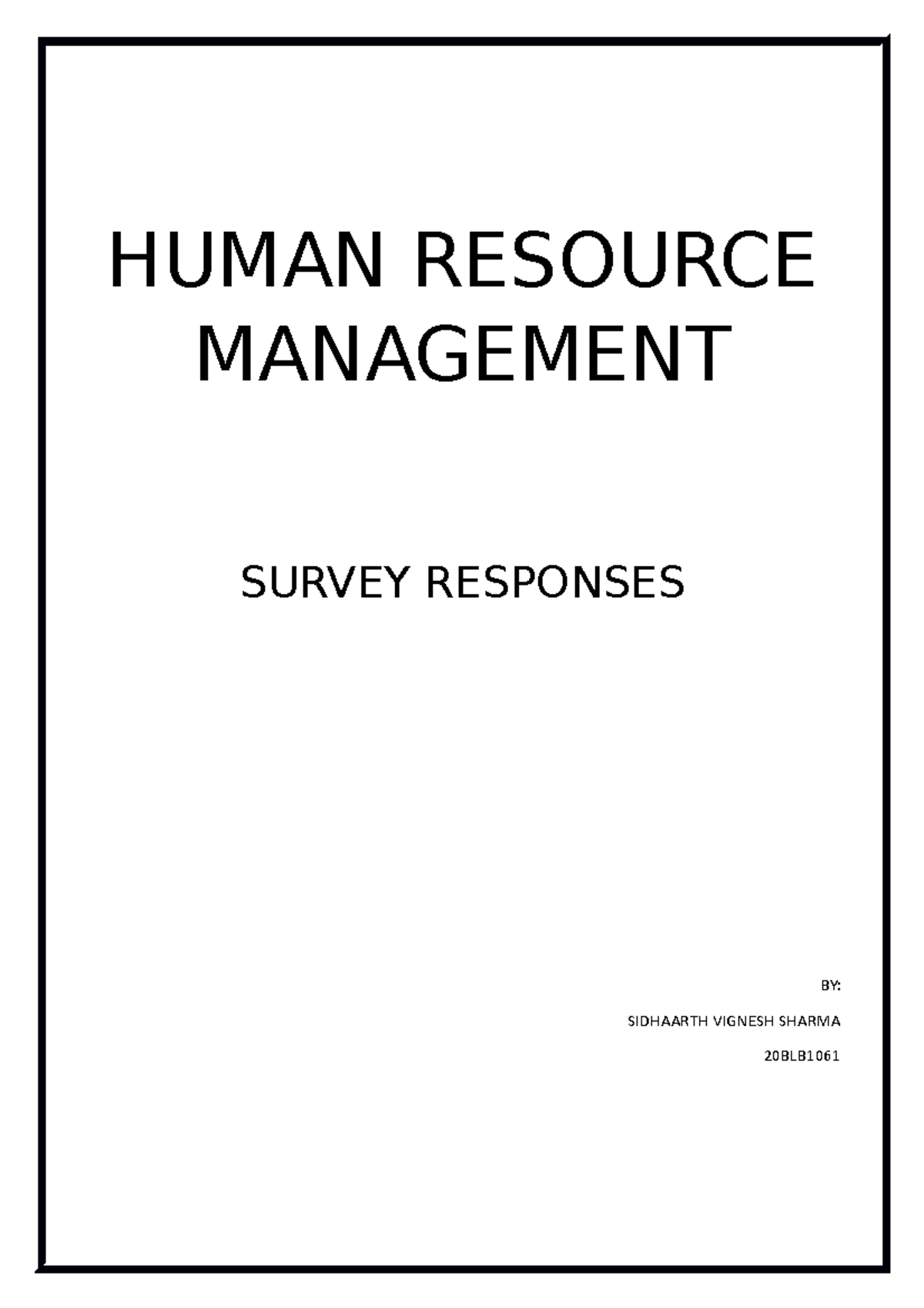 Human Resource Management - Word 1 edited - STRATEGIC MANAGEMENT - VIT ...