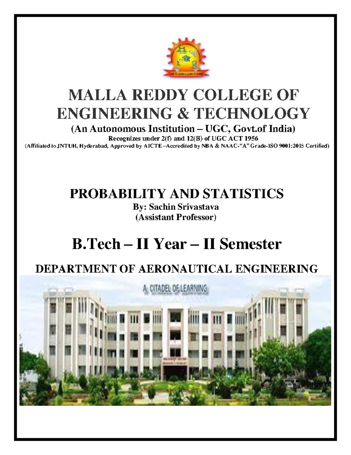 Probability and Statistics - Accounting and finance - MKU - Studocu