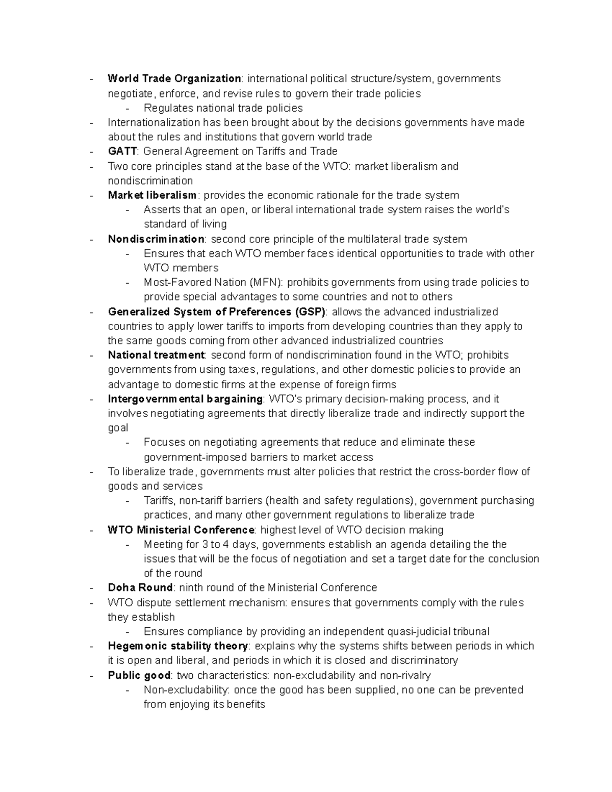 Chapter 2 - World Trade Organization : international political ...