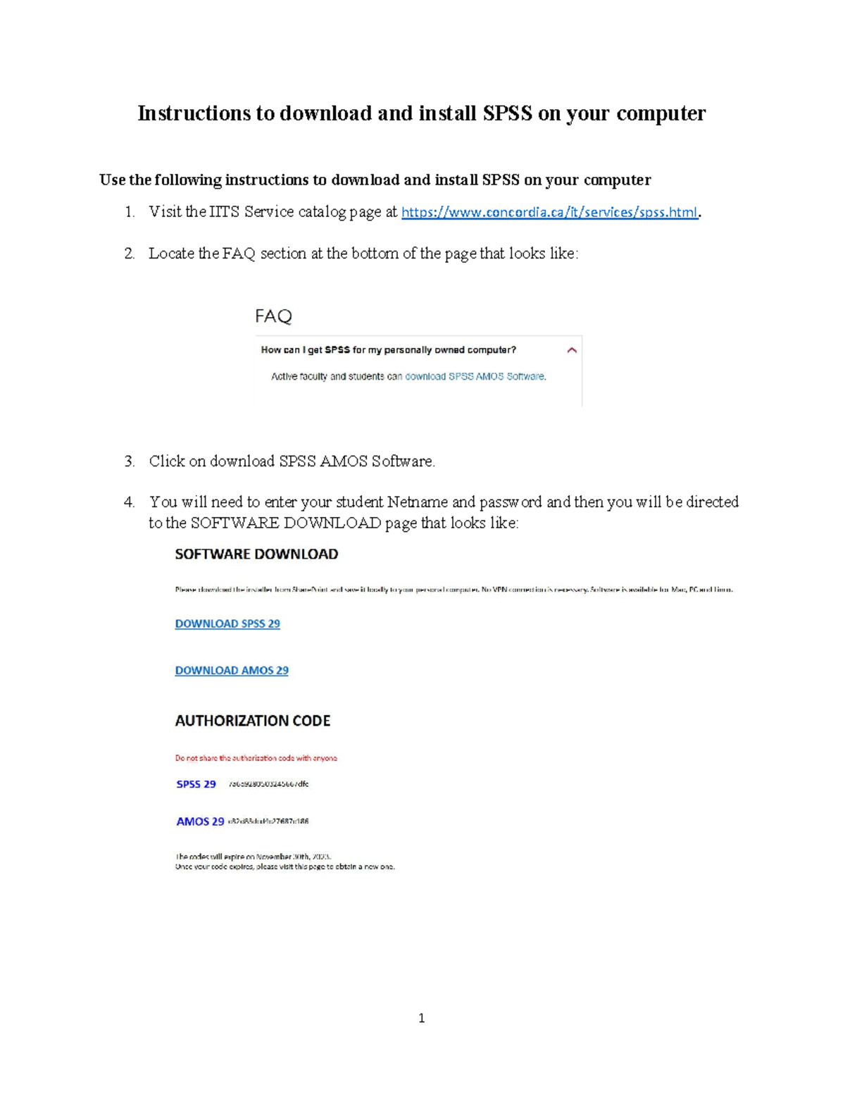 Instructions to install SPSS on your computer - 1 Instructions to ...