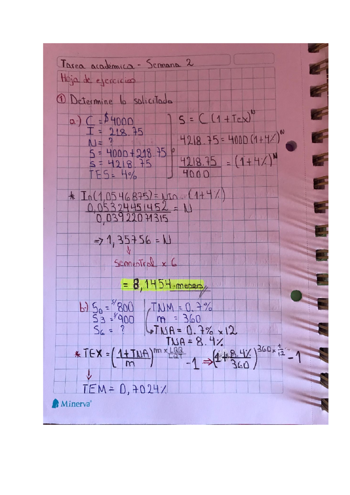 TA Semana 2 - Matemática Fi - Matemática financiera - Studocu