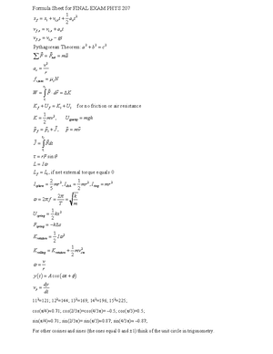 Foundations of Physics 2305 Study Guide - 3 Displacement 1 Velocity 1 ...