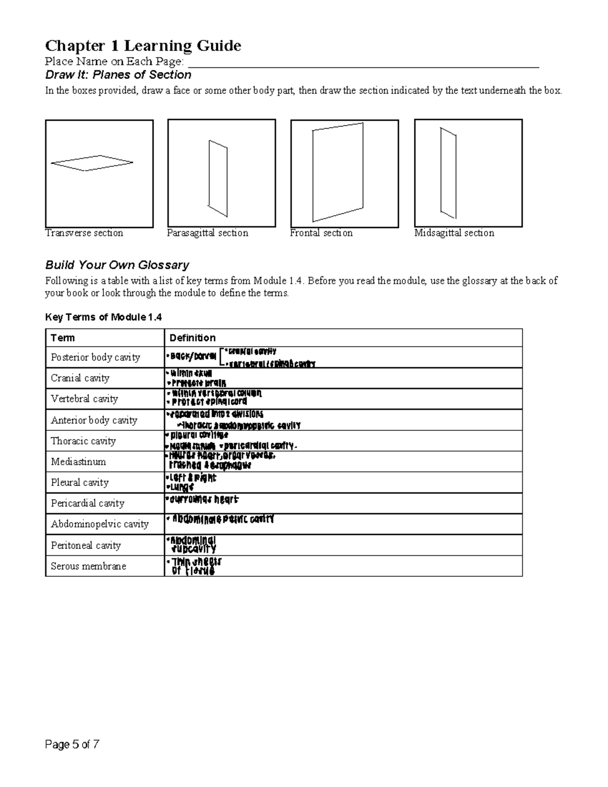 Chapter 1 pg 5 - Chapter 1 Learning Guide Place Name on Each Page: - Studocu