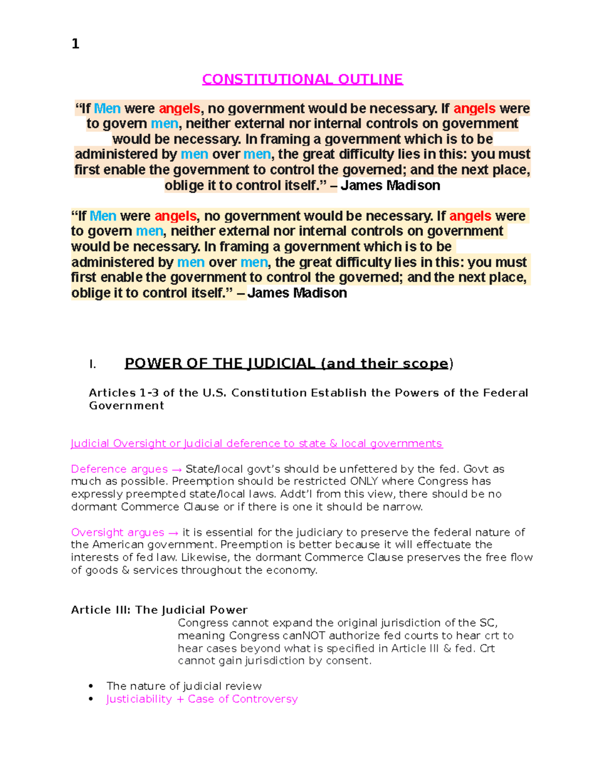 Constitutional Outline and In Class Notes - PSCI 4241 - CU Boulder ...