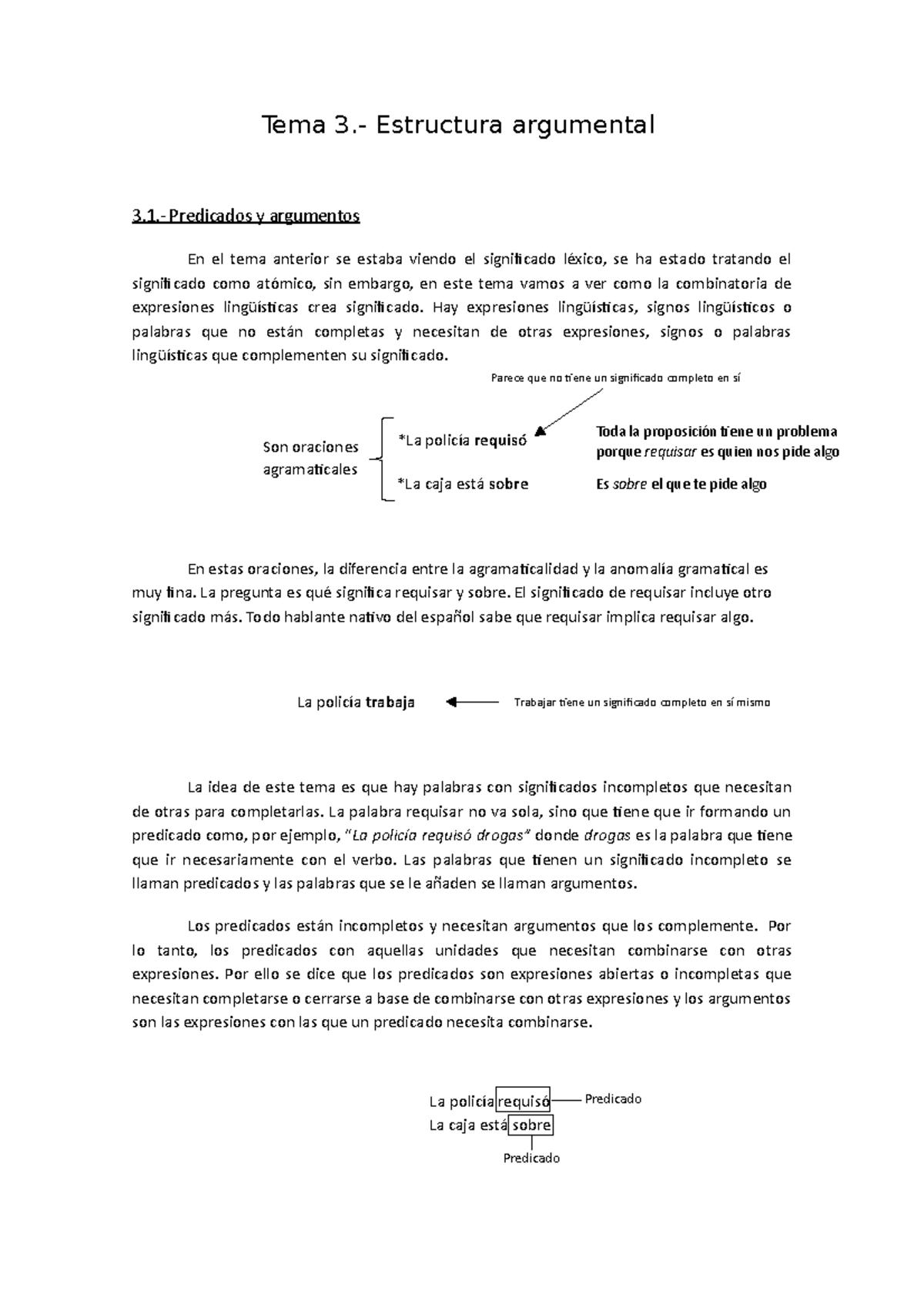 Tema 3. Estructura argumental - Tema 3.- Estructura argumental 3 ...