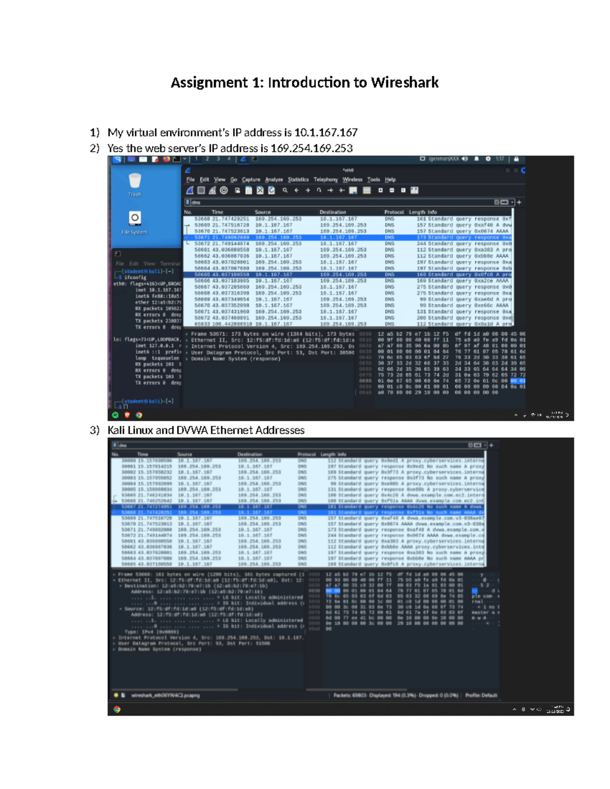 Assignment 1 Introduction To Wireshark Itn 260 Assignment 1 Introduction To Wireshark 1 My