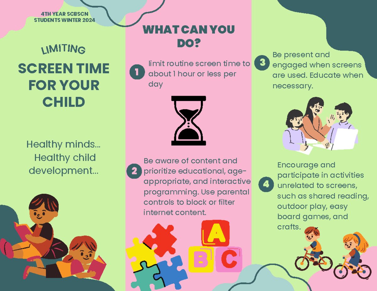 Screen-time Pamphlet - health promotion - L I M ITING WHAT CAN YOU DO ...