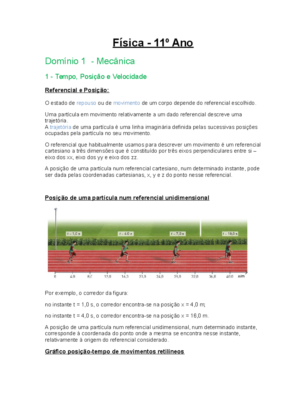 324806170 Resumos Fisica 11 - Física - 11º Ano Domínio 1 - Mecânica 1 ...