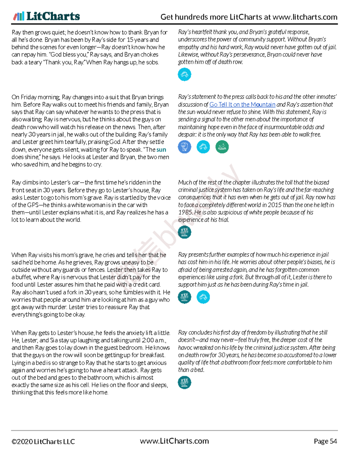 The-Sun-Does-Shine-Lit Chart 54 - Ray then grows quiet; he doesn’t know ...