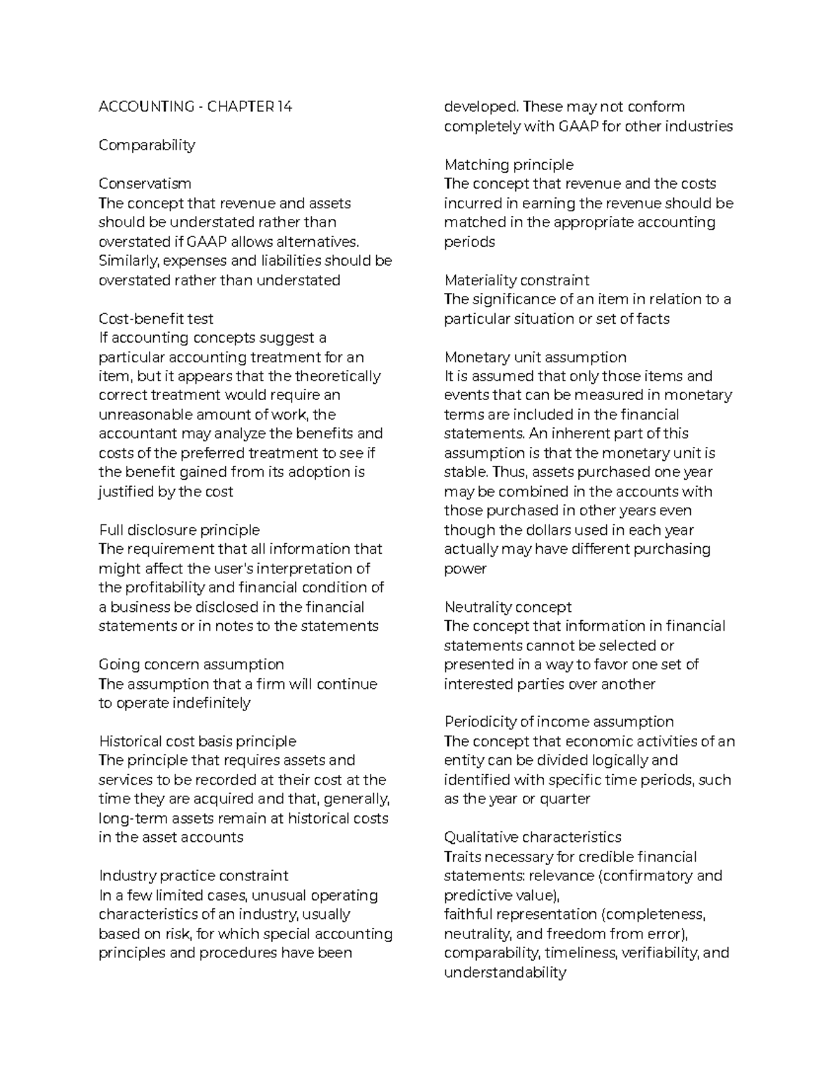 F Dnacct Chapter 14 - fundamentals of accounting notes. fundamentals of ...