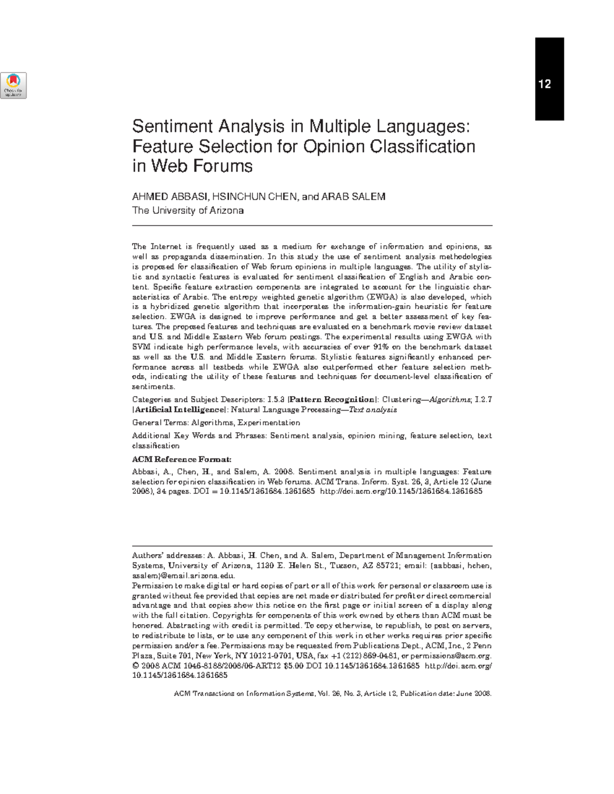 Sentiment Analysis In Multiple Languages 12 Sentiment Analysis In Multiple Languages Feature