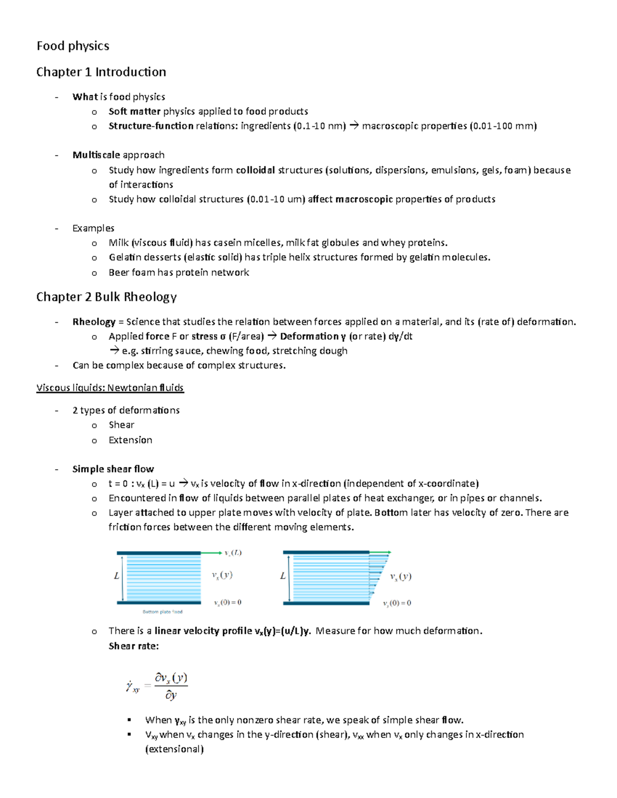 Food Physics - Food physics Chapter 1 Introduction What is food physics ...