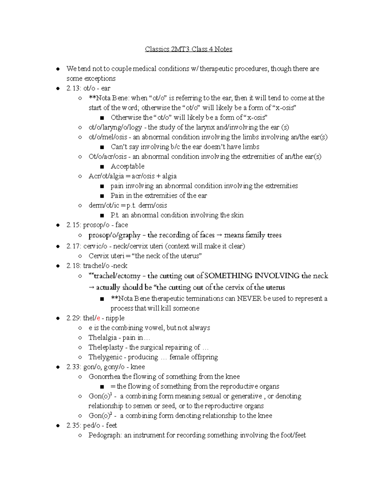 Classics 2MT3 Class 4 Notes - Classics 2MT3 Class 4 Notes We tend not ...