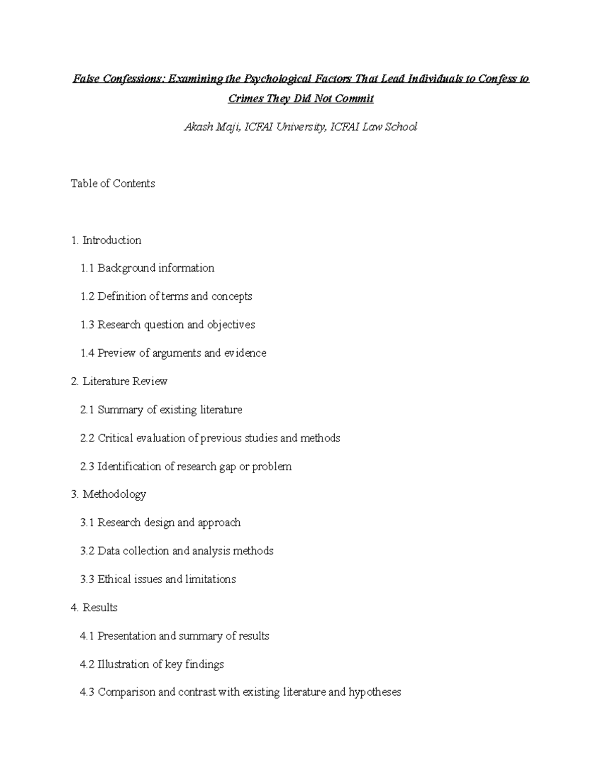 False Confessions Examining the Psychological Factors That Lead ...